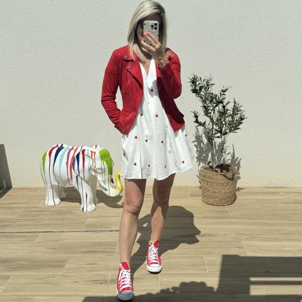 robe short Enora rouge