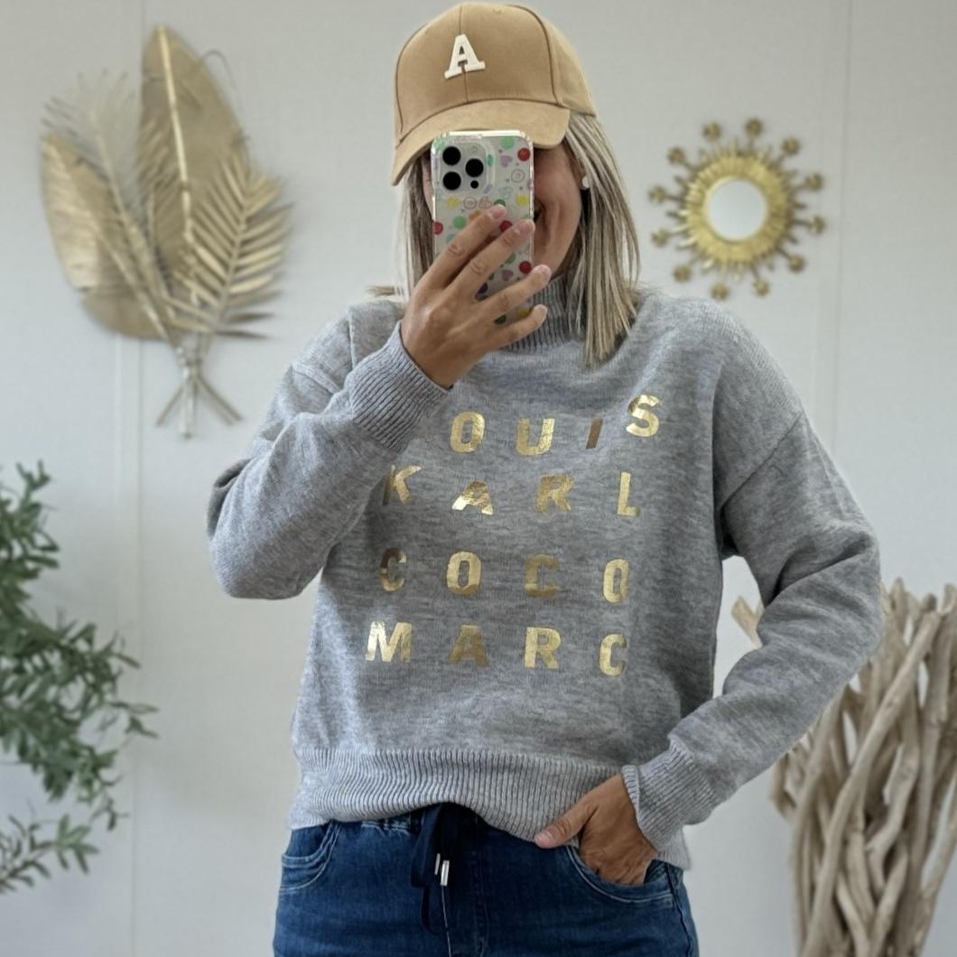 Pull Louis Karl coco MARC gris